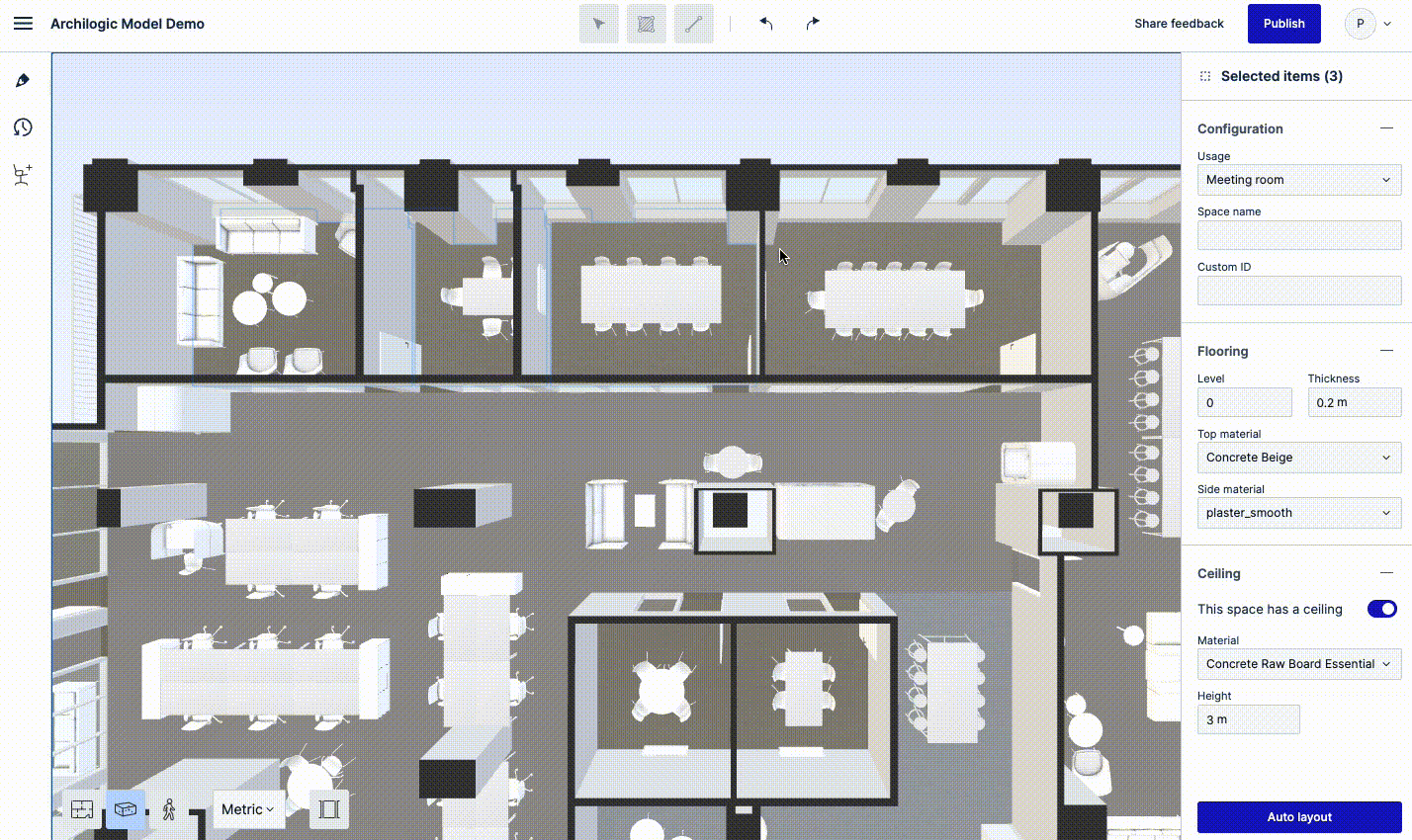 Bulk edit multiple spaces or structural elements Bulk edit multiple spaces or structural elements
